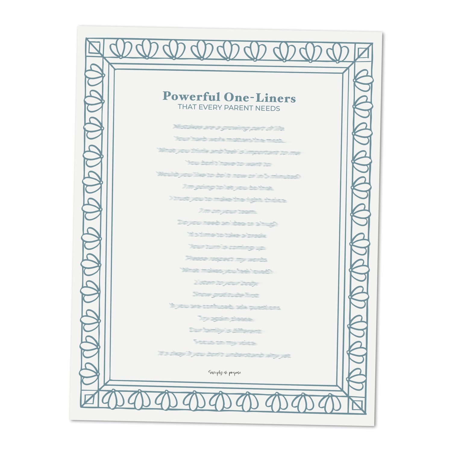 Powerful One-Liners – Simply On Purpose Print Shop