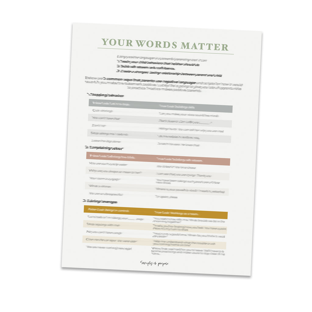 Your Words Matter – Simply On Purpose Print Shop